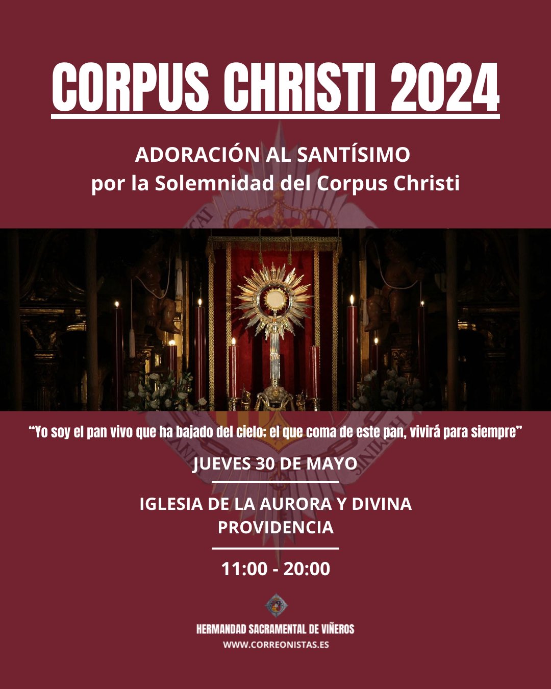 Solemnidad del Corpus Christi 2024 - Hermandad Sacramental de Viñeros